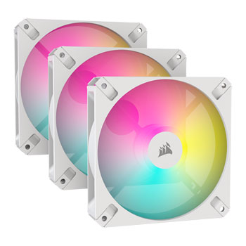 Corsair AR120 RGB White Triple Pack 120mm PWM Fans LN137657 - CO ...