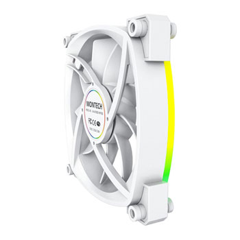 Montech AX120 PWM White 120mm ARGB Case Fan LN140870 - AX120 PWM (W ...