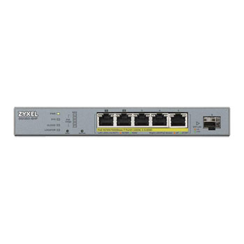 Zyxel 5-Port GS1350-6HP Smart Managed PoE Gigabit Switch with GbE ...