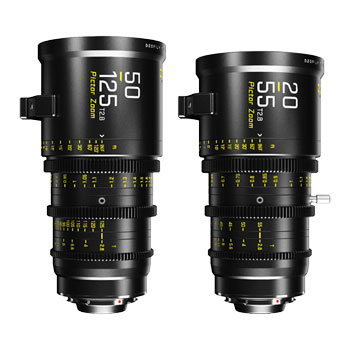DZOFILM Pictor 20-55mm + 50-125mm T2.8 Super35 Zoom Lens Bundle - PL/EF ...