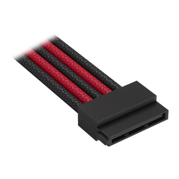 Corsair Premium Black/Red Individually Sleeved Serial ATA (SATA) Type-5 ...