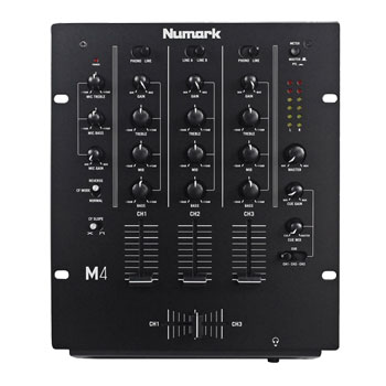 Numark M4 Black 3-Channel Scratch Mixer LN144471 - M4BLACK | SCAN UK