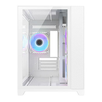 Vida Akira White Tempered Glass Micro-ATX PC Gaming Case LN144560 ...