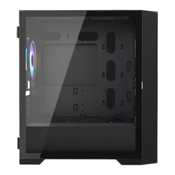 Vida Cyclone Black Tempered Glass Micro-ATX PC Gaming Case LN144561 ...