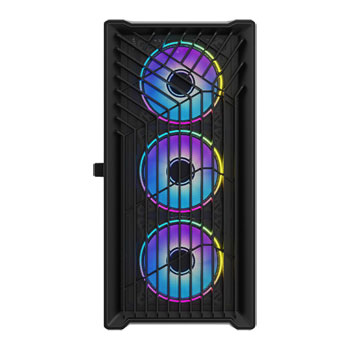 Vida Cyclone Black Tempered Glass Micro-ATX PC Gaming Case LN144561 ...