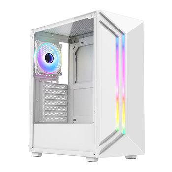 Vida Apollo White Tempered Glass ATX PC Gaming Case LN144563 - APOLLO ...