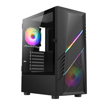 Vida Eos Black Tempered Glass ATX PC Gaming Case LN144565 - EOS-BLK ...