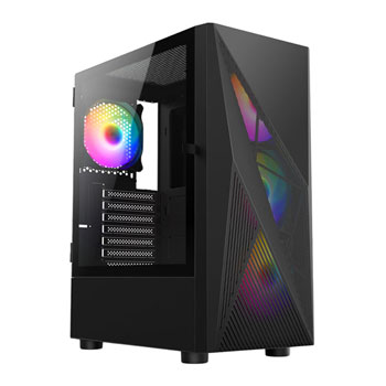 Vida Tempest Black Tempered Glass ATX PC Gaming Case LN144567 - TEMPEST ...