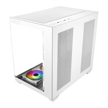 CiT Vision White Mid Tower Tempered Glass PC Gaming Case LN144756 ...