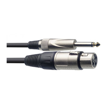 1m Stagg Mic Cable XLR F - 6.3mm Jack LN144946 - SMC1XP | SCAN UK