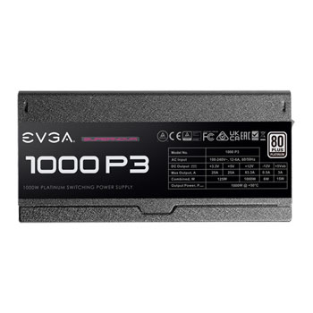 EVGA SuperNOVA 1000 P3 1000 Watt Fully Modular 80+ Platinum PSU/Power ...