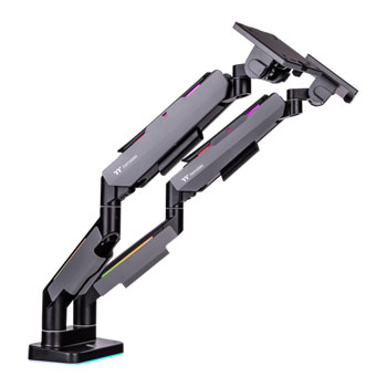 Thermaltake Dual RGB Monitor Arm LN145245 - GEA-MSR-DMSBLK-01 | SCAN UK