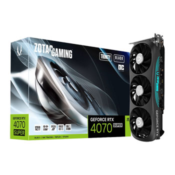 ZOTAC NVIDIA GeForce RTX 4070 SUPER 12GB TRINITY OC Black Edition Ada ...
