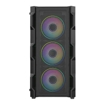 CiT Neo Black Mid Tower Tempered Glass PC Gaming Case LN145389 ...