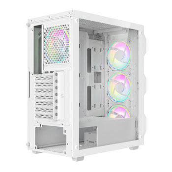 CiT Neo White Mid Tower Tempered Glass PC Gaming Case LN145390 ...