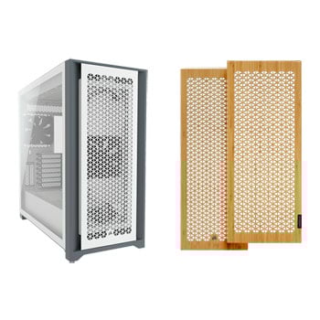 Corsair 5000D Airflow White Chassis + Corsair 5000 Series Wooden PC ...