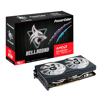 Refurbished - Powercolor AMD Radeon RX 7600 XT HELLHOUND 16GB GDDR6 ...
