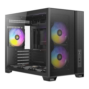 Antec Flux M Mini Tower Tempered Glass Black PC Gaming Case LN164362 ...