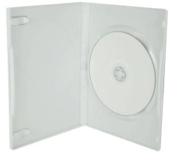 100pcs DVD Single Media Case *White* (Holds One DVD/CD) LN20472 - White ...
