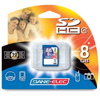 8GB Dane-Elec Secure Digital High Capacity (SDHC) LN24415 - DA-SD-8192 ...