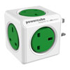 Allocacoc PowerCube 'Original' 5-Socket Mains Extension Plug, Green LN150303 - PowerCube ...