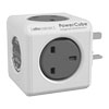 Allocacoc PowerCube 'Original Monitor' 4-Socket Mains Extension Plug, Grey LN150308 - Powercube ...
