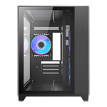 Vida Akira Black Tempered Glass Micro-ATX PC Gaming Case LN144559 ...