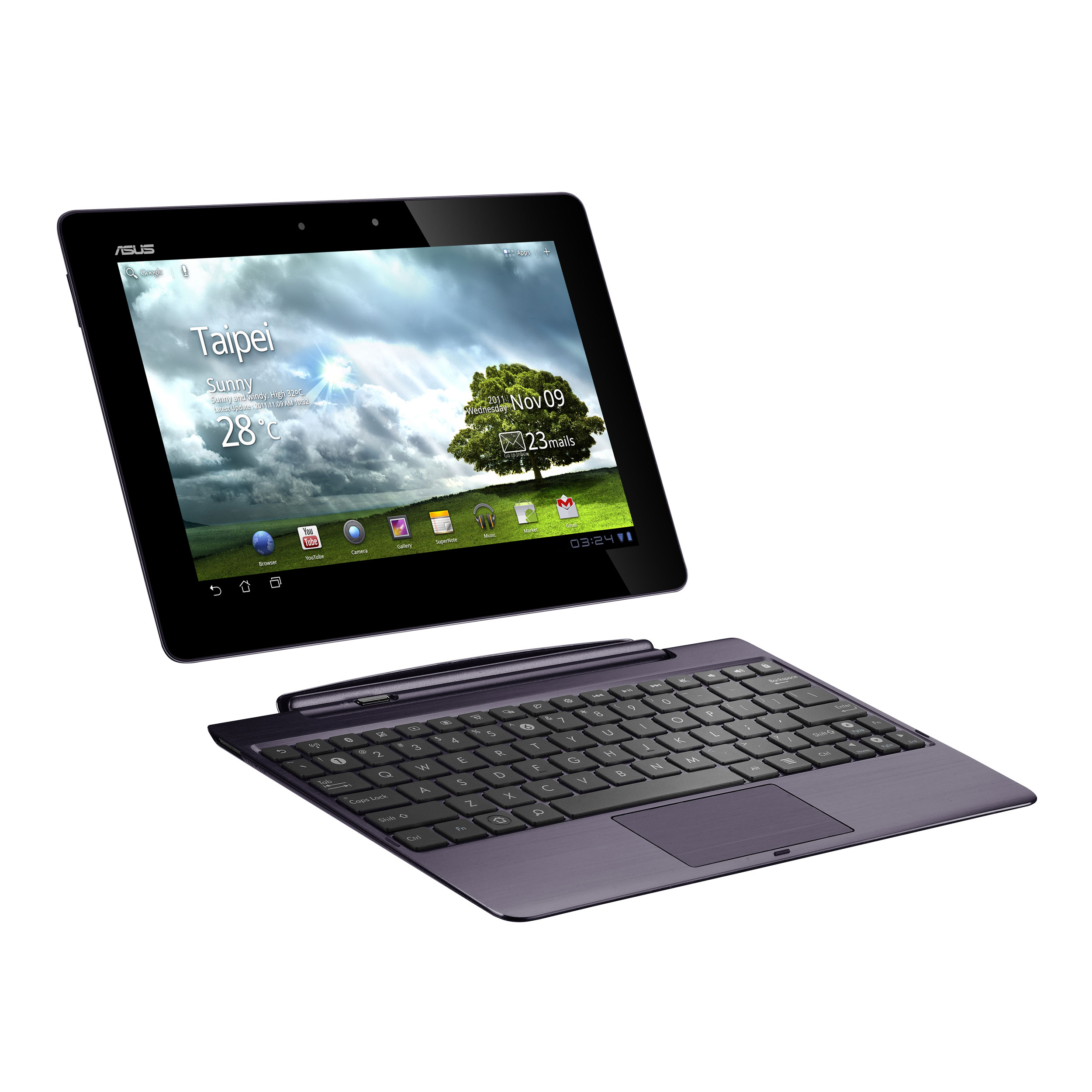ASUS TF201 Transformer Prime Amethyst Gray Tablet with keyboard Dock ...
