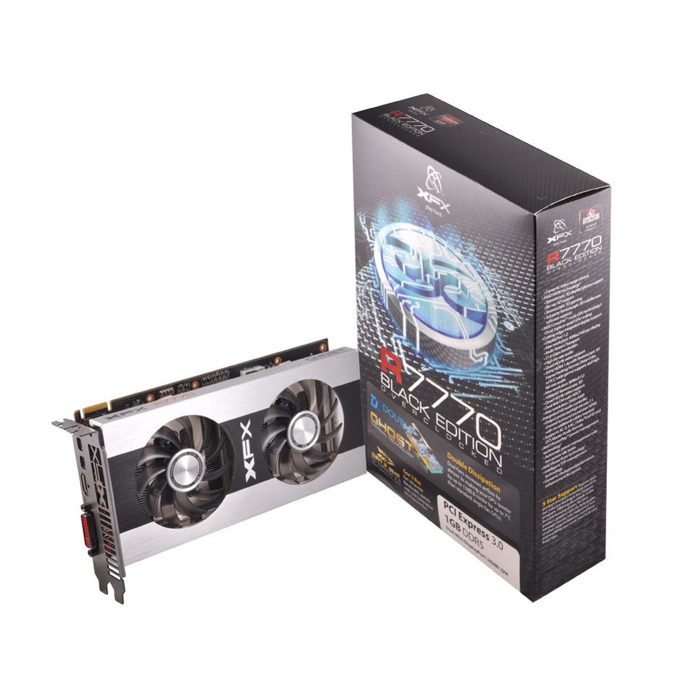 XFX DD Black Edition Radeon HD 7770 AMD Graphics Card - 1GB LN43528 ...
