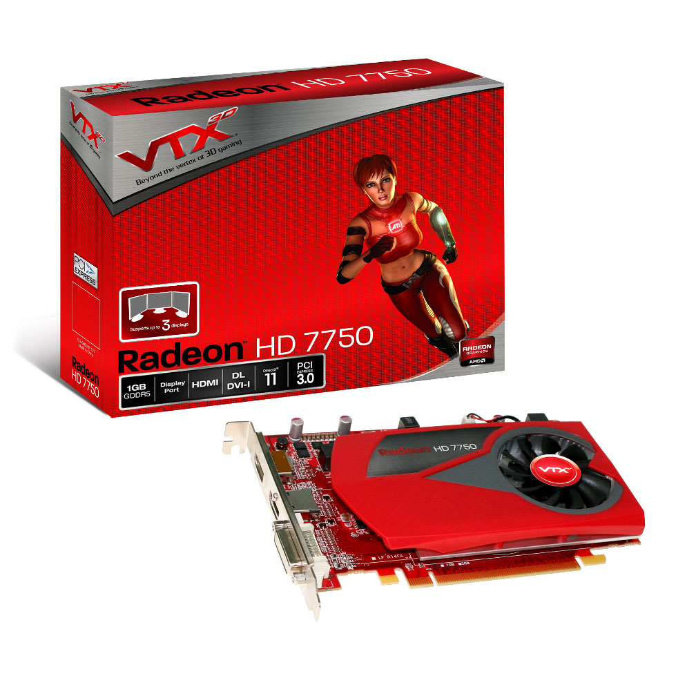 ScanFX Radeon HD 7750 AMD Graphics Card - 1GB LN43566 - VX7750 1GBD5-DH ...