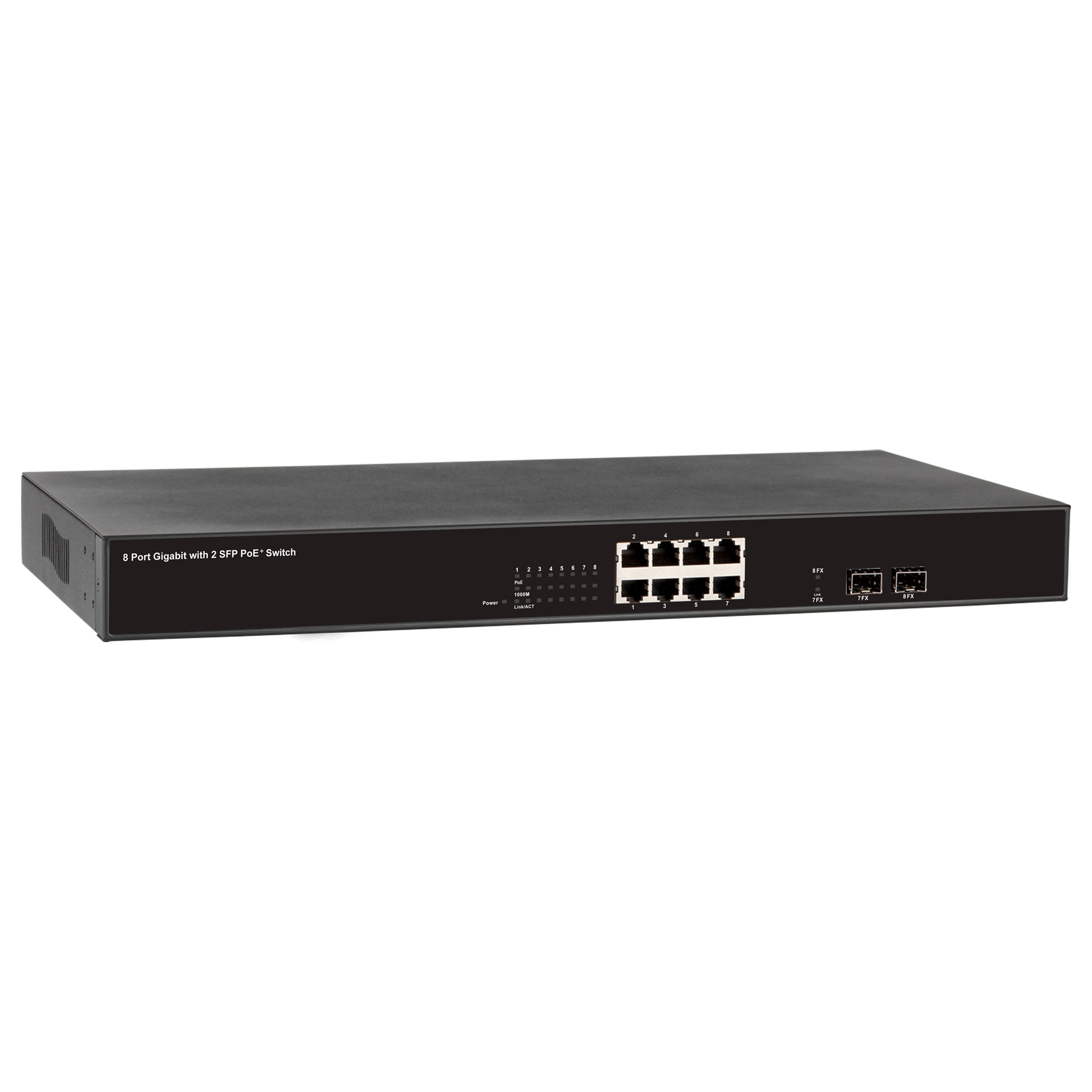 Eten 10/100/1000 Rack-Mount size Metal Case 8-port+2G PoE Switch ...