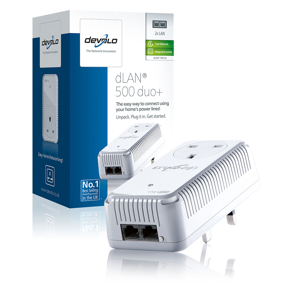 Devolo 9124 dLan Duo+ 500Mbps Powerline LN52197 | SCAN UK