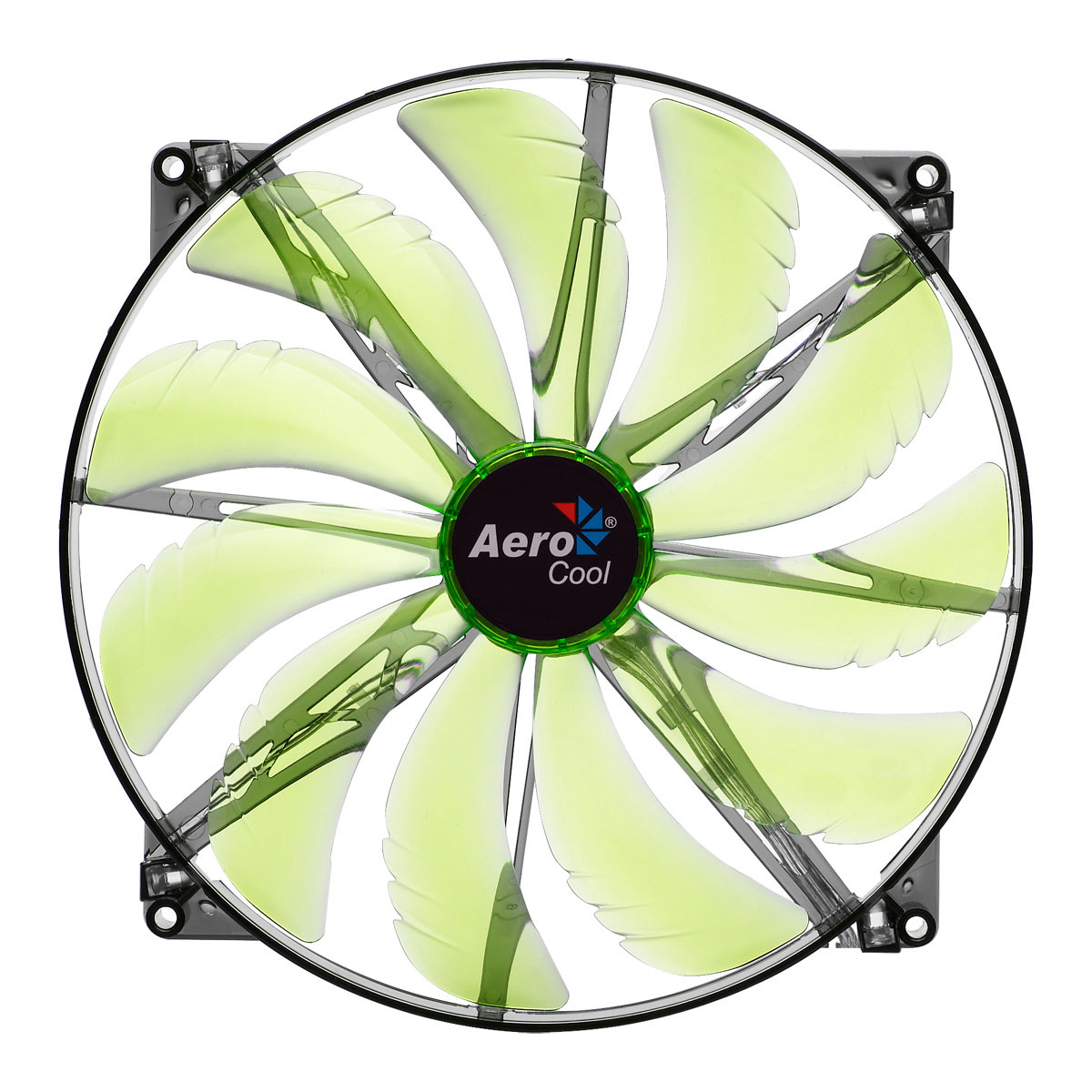 Aerocool Silent Master 20cm Quad Green LED Case Fan LN52495 - EN55710 ...