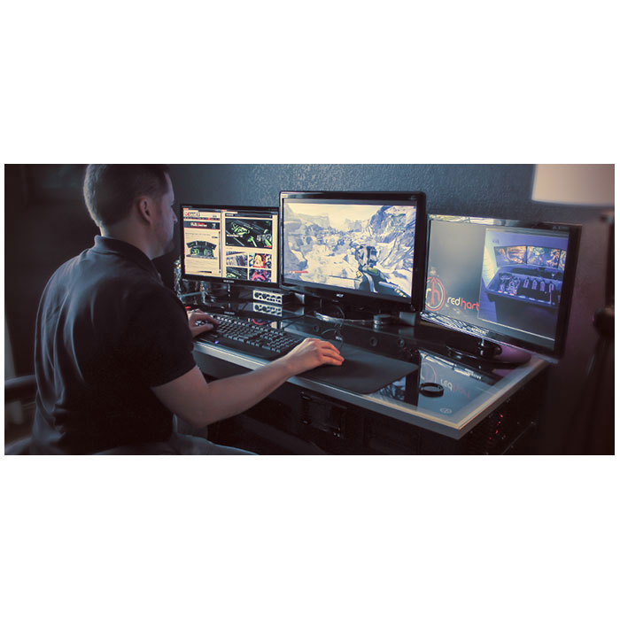 Red Harbinger Cross Desk Ultimate Modding PC Case - UK EXCLUSIVE ...