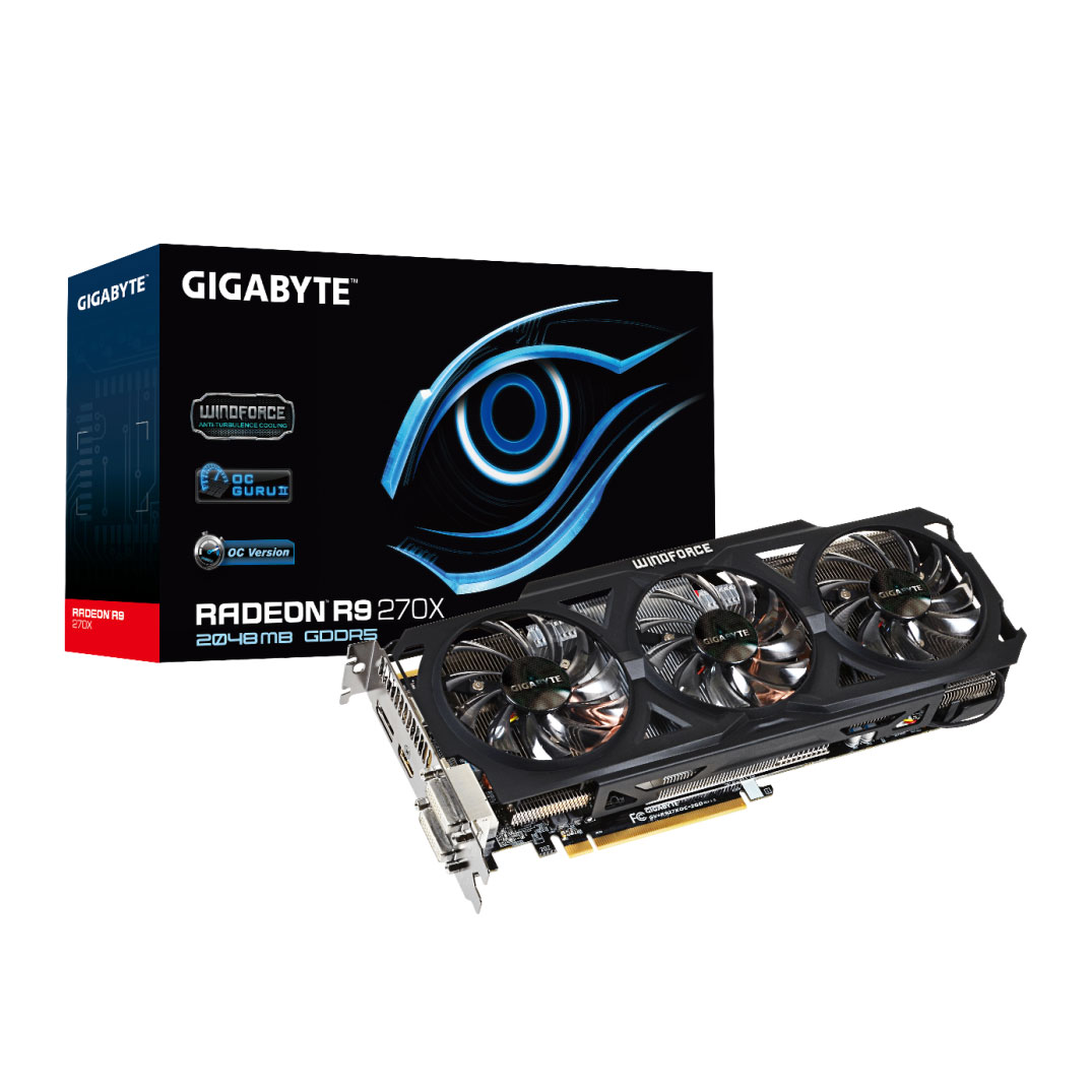 Gigabyte Radeon R9 270X OC AMD Graphics Card - 2GB LN53825 - GV-R927XOC ...