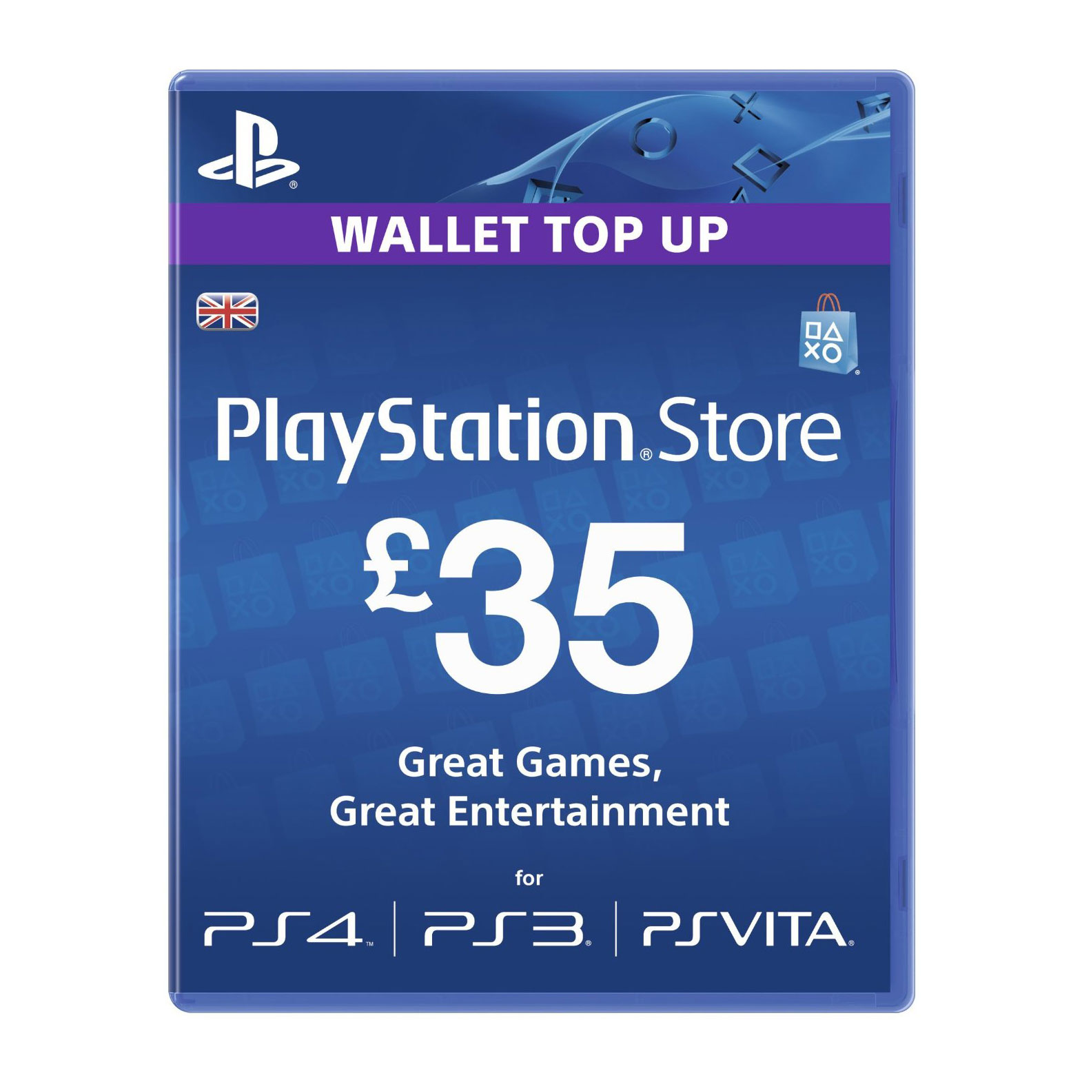 Sony PSN £35 Wallet Top Up Card for PS4 , PS3 and VITA LN58798 ...