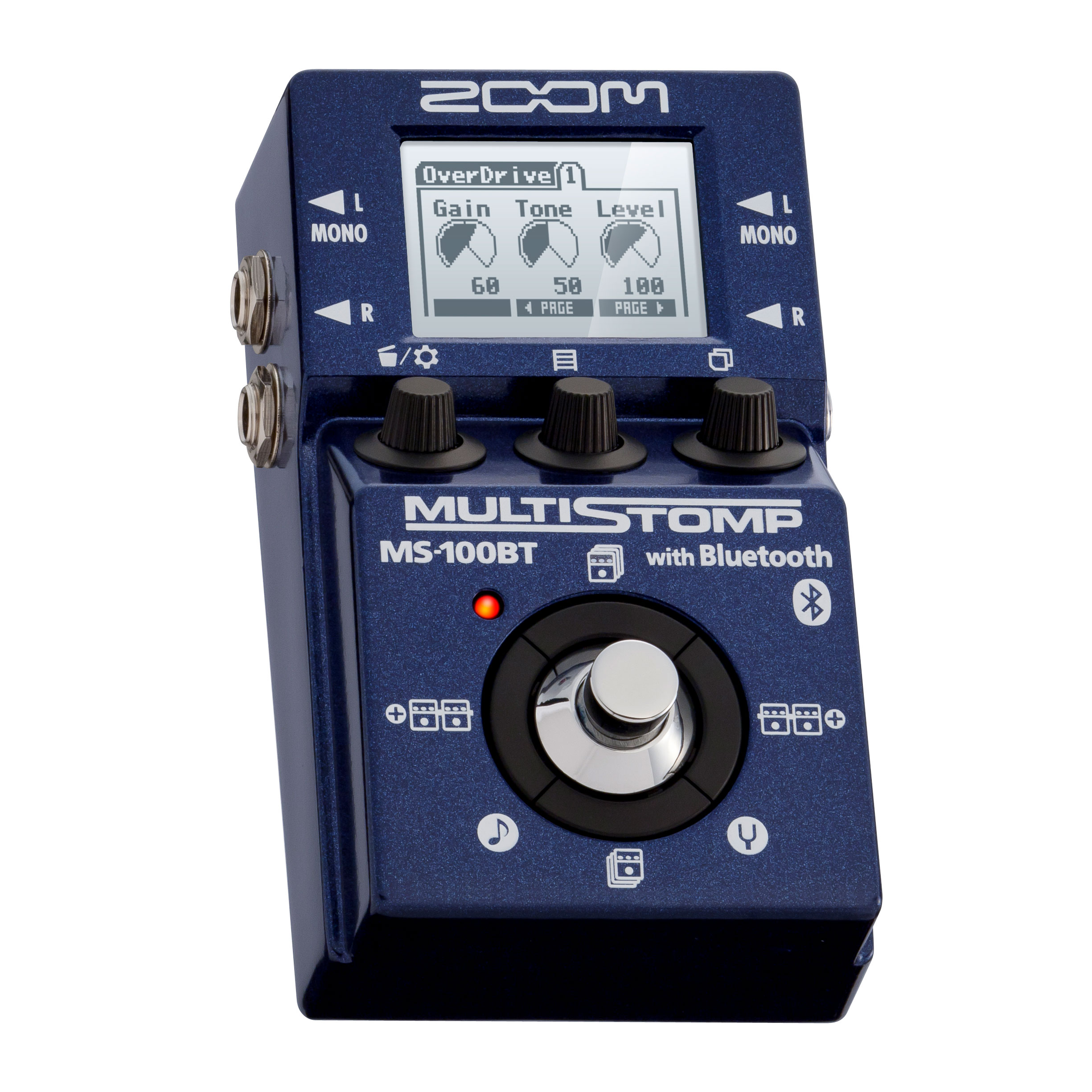 Zoom MultiStomp Bluetooth Stomp Box LN65764 - ZFXMS100BT | SCAN UK
