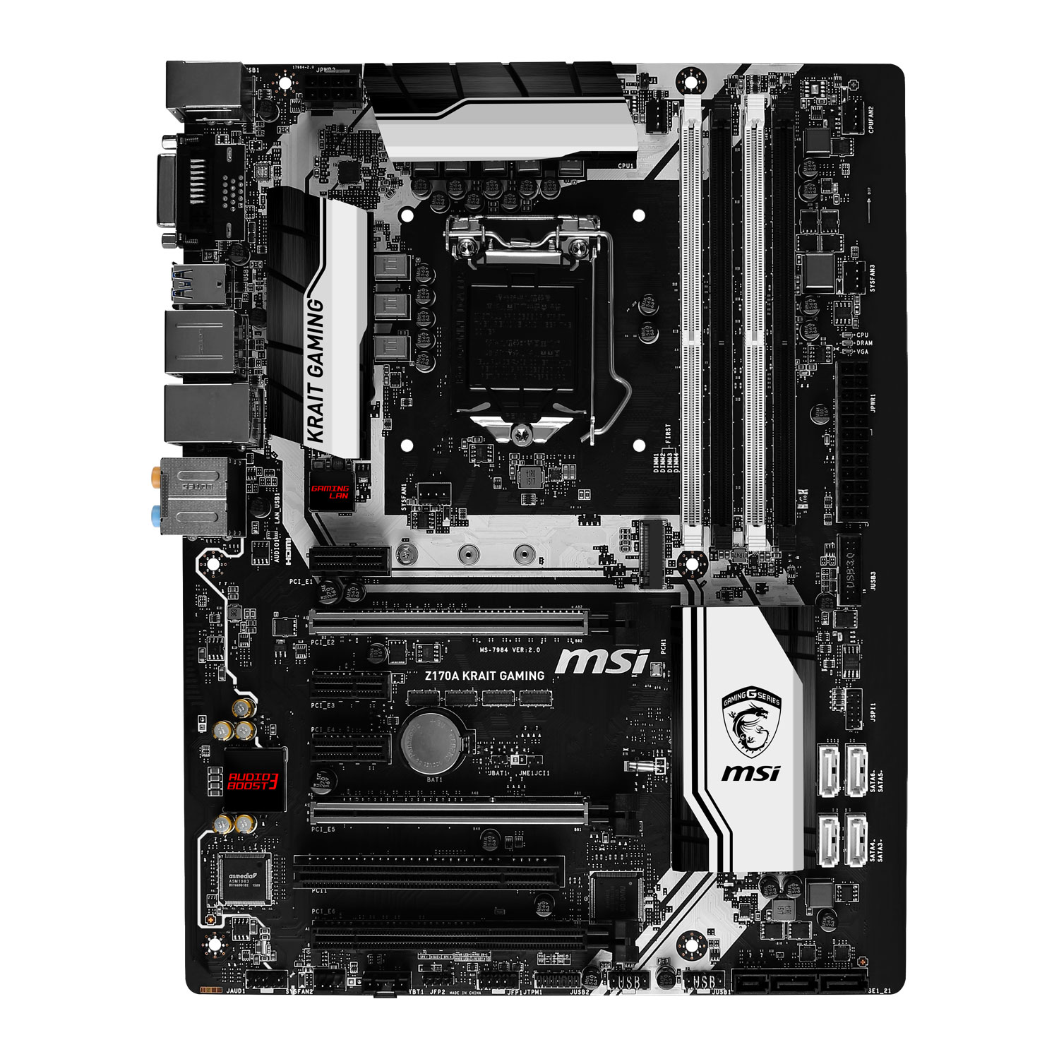 MSI Z170A KRAIT SLi/CrossFire GAMING Skylake ATX Motheboard LN66313 ...