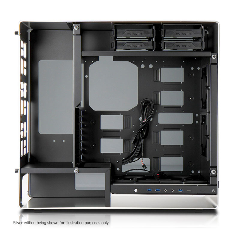 In Win 909 Full Tower Ultimate Case Tempered Glass Black LN66927 ...