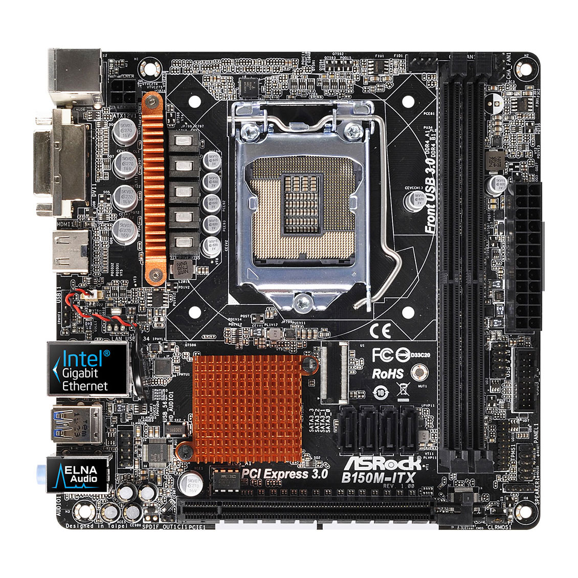 ASRock Intel B150M-ITX Skylake DDR4 Mini ITX Motherboard LN67541 | SCAN UK