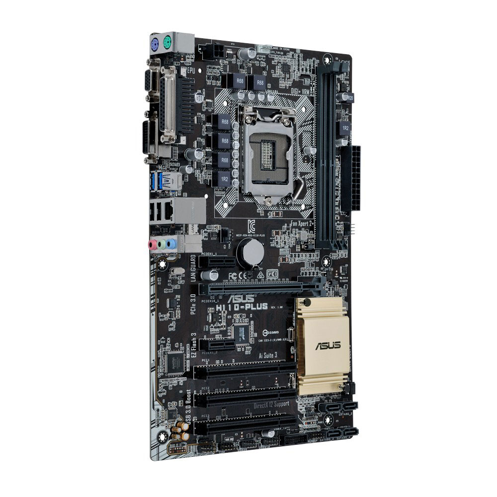ASUS H110 Plus ATX Socket 1151 DDR4 Motherboard with USB 3.0 LN69601 - H110-PLUS | SCAN UK