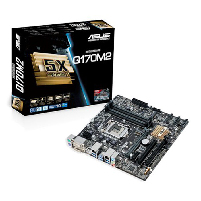 ASUS Intel Q170 M2 Skylake Micro ATX Motherboard with VPro Support ...