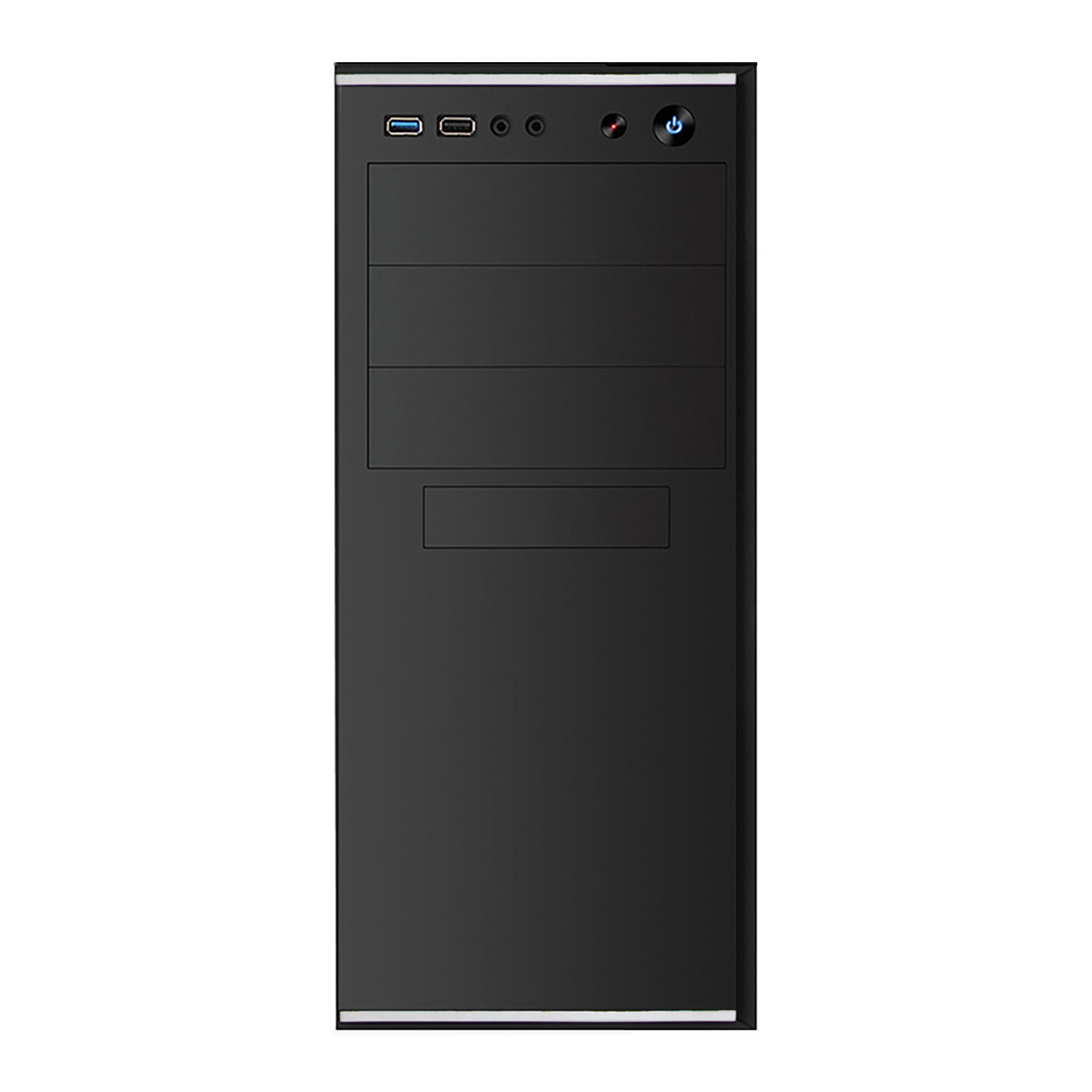 CiT Jet Stream Black/Silver PC Gaming Case with 500w PSU LN74328 ...