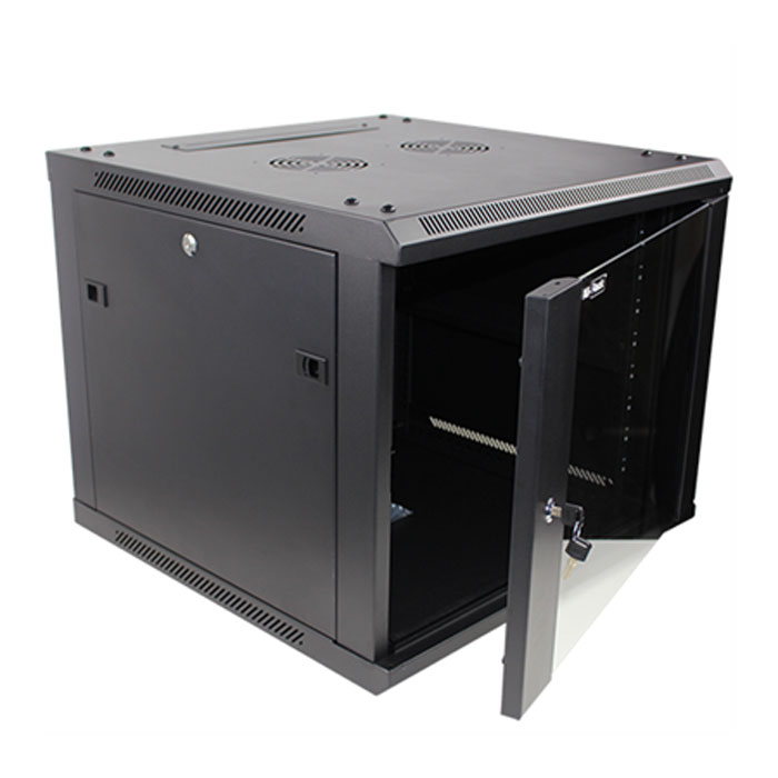 21U 19" 550mm Wall Mount Server Cabinet Black CAB-W21U-EL550 LN74898 ...