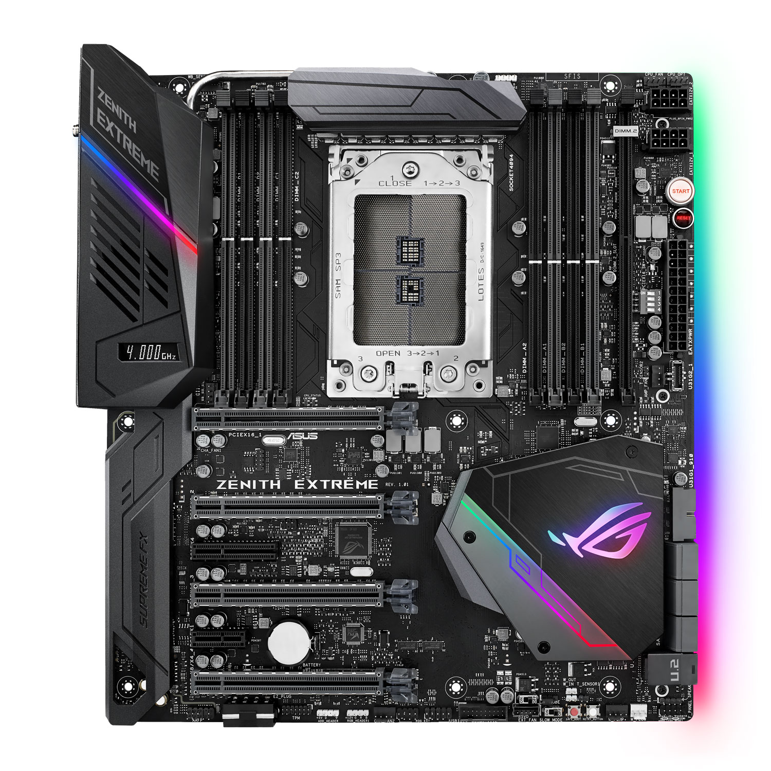 ASUS AMD Threadripper X399 ZENITH EXTREME TR4 E-ATX Motherboard LN83521 ...