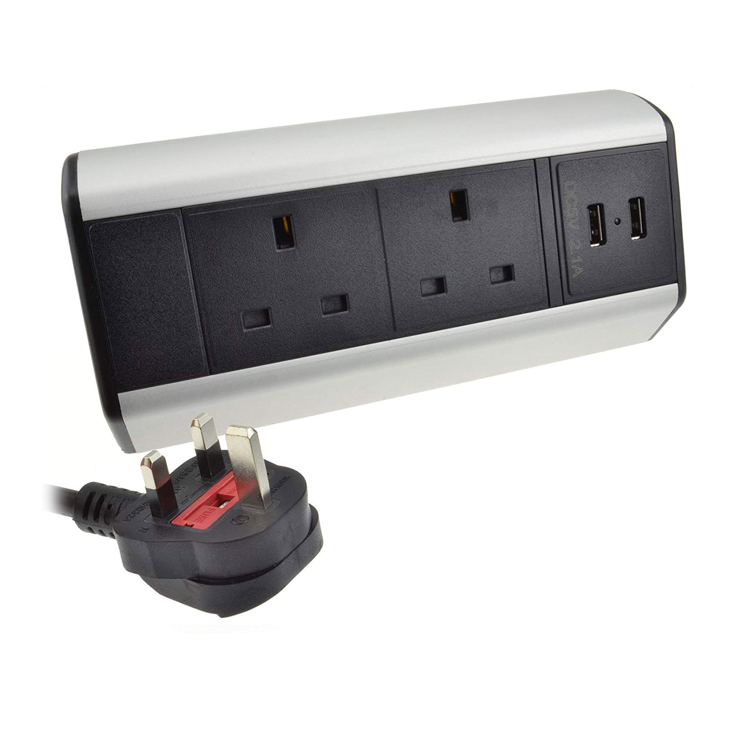 LMS Desktop Bench Mountable PDU 2 x UK Sockets & 2 x USB LN83932 - PDU ...