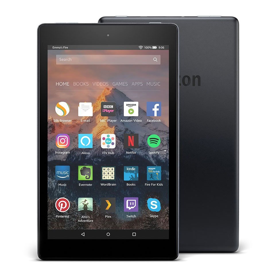 Amazon Fire HD 8 Tablet with Alexa, 8" HD Display, 32 GB, Black LN86308 ...