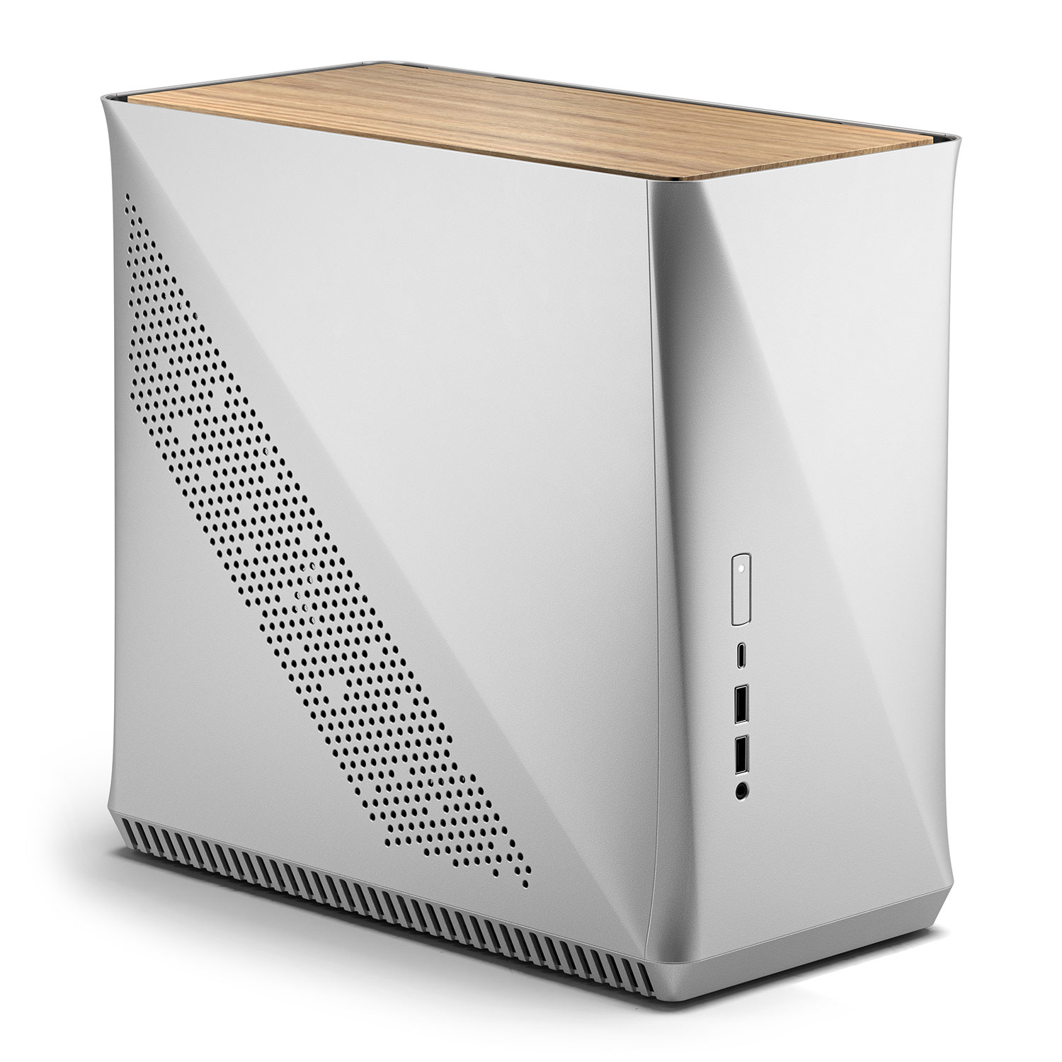 Fractal Design Era ITX Silver & White Oak Compact PC Case LN96843 - FD ...