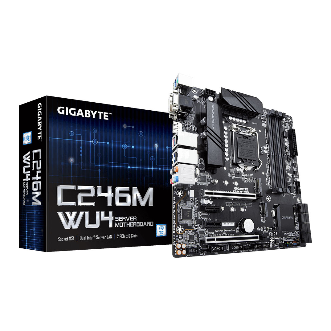 Gigabyte Intel XEON Micro-ATX Server Motherboard LN98083 - C246M-WU4 ...