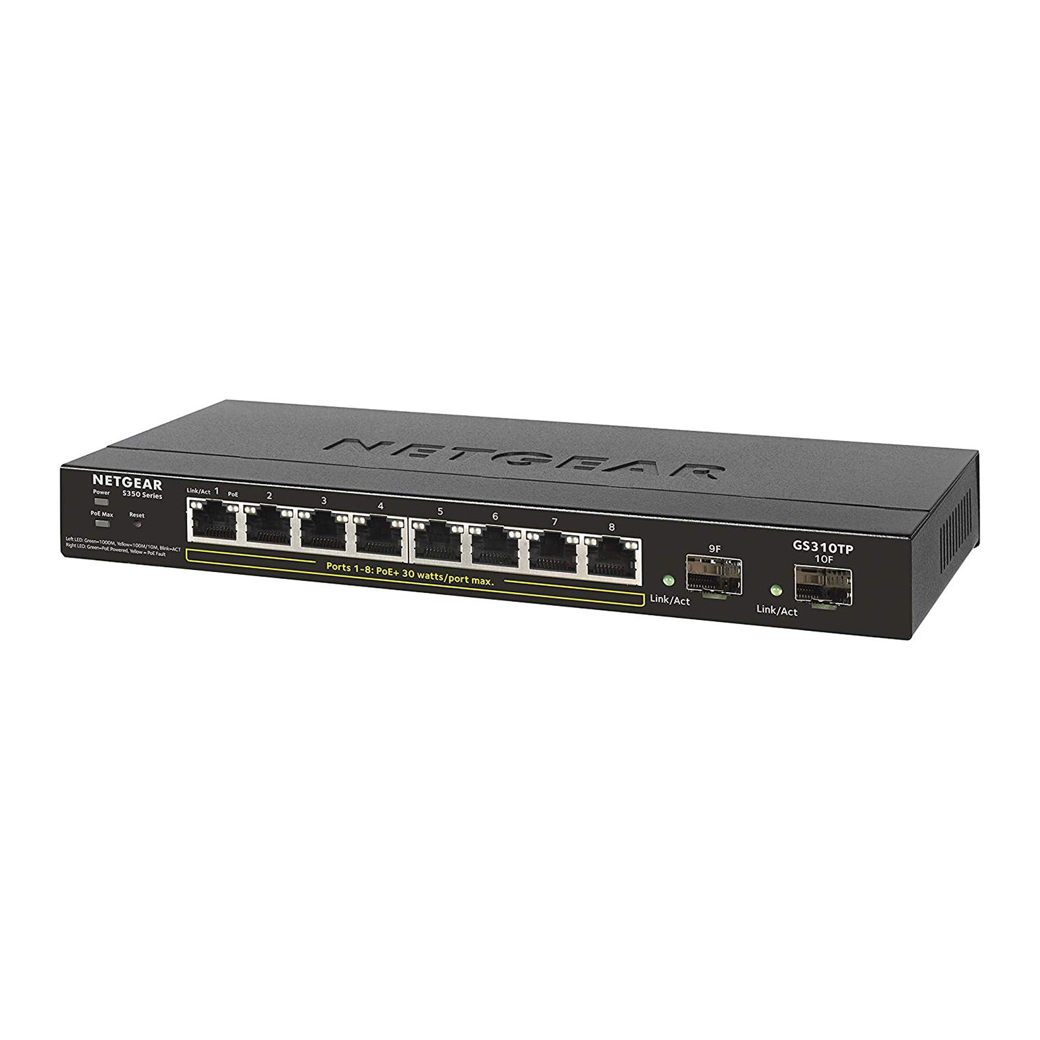NETGEAR S350 Series 8-Port Gigabit PoE+ Smart Managed Pro Switch ...